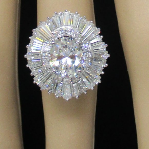 Absolute Simulated Diamond | Jewelry | 624ct Absolute Oval Baguette ...